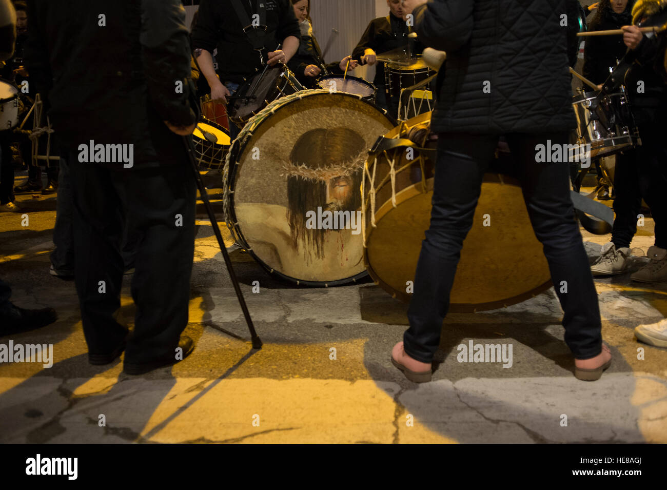 Holy week celebration in La Puebla de Hijar, Spain Stock Photo - Alamy