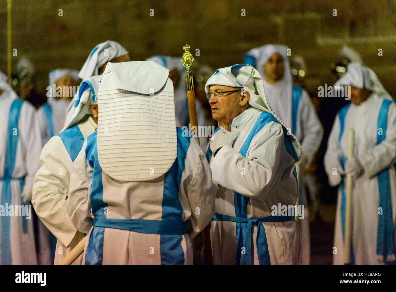 Holy week celebration in La Puebla de Hijar, Spain Stock Photo - Alamy