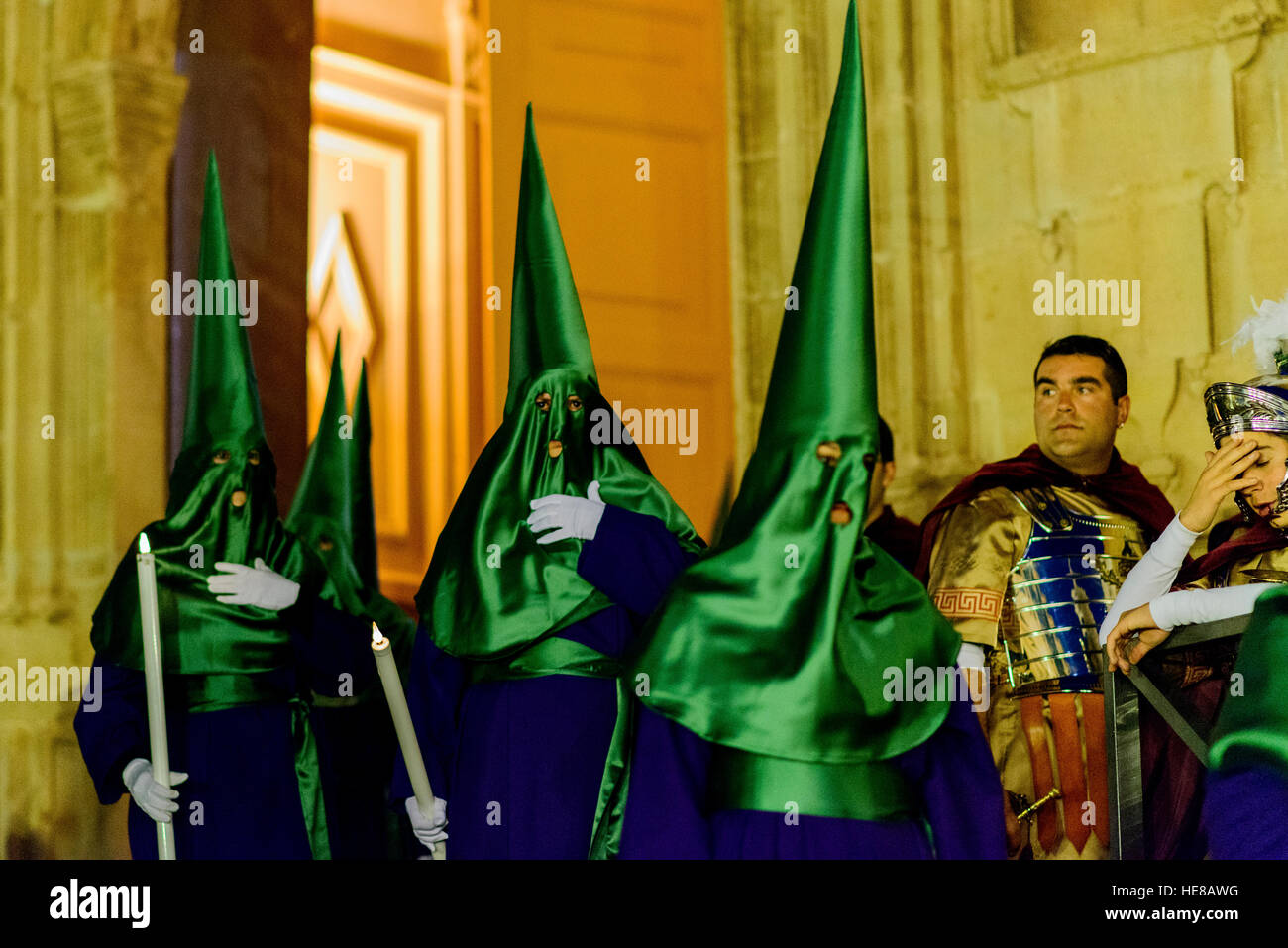 Holy week celebration in La Puebla de Hijar, Spain Stock Photo - Alamy