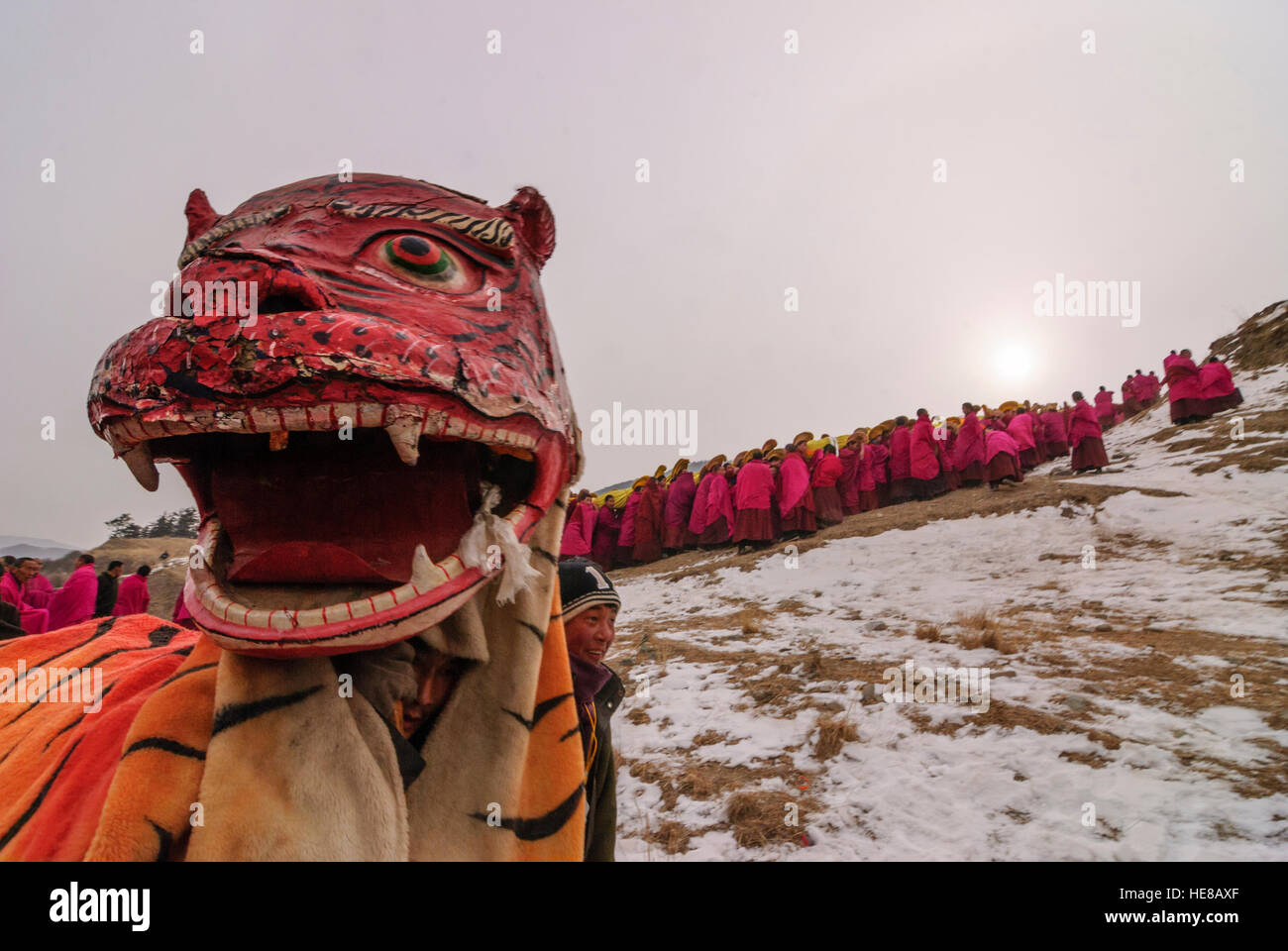 Tibetan Monastery Labrang At The Monlam Fes High Resolution Stock ...