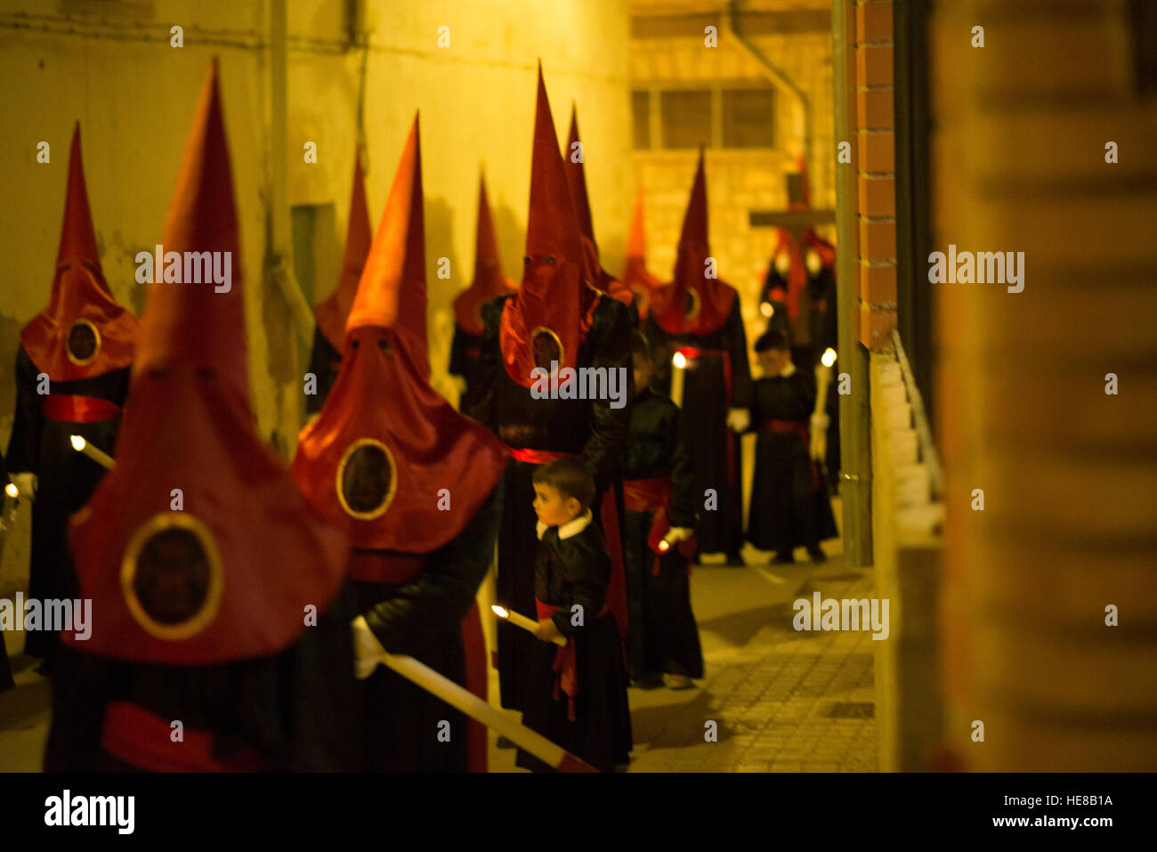Holy week celebration in La Puebla de Hijar, Spain Stock Photo - Alamy