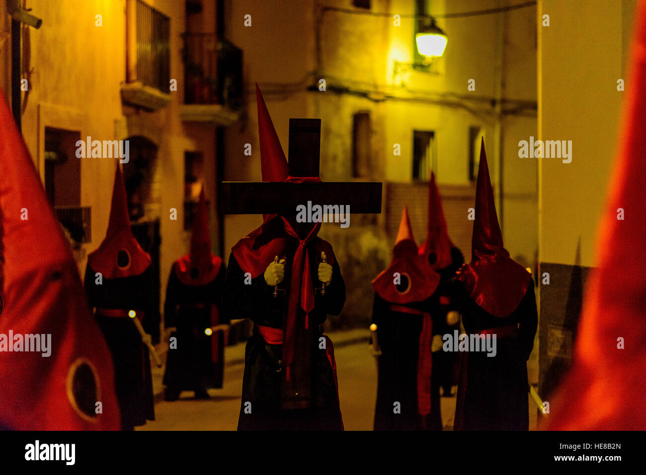 Holy week celebration in La Puebla de Hijar, Spain Stock Photo - Alamy