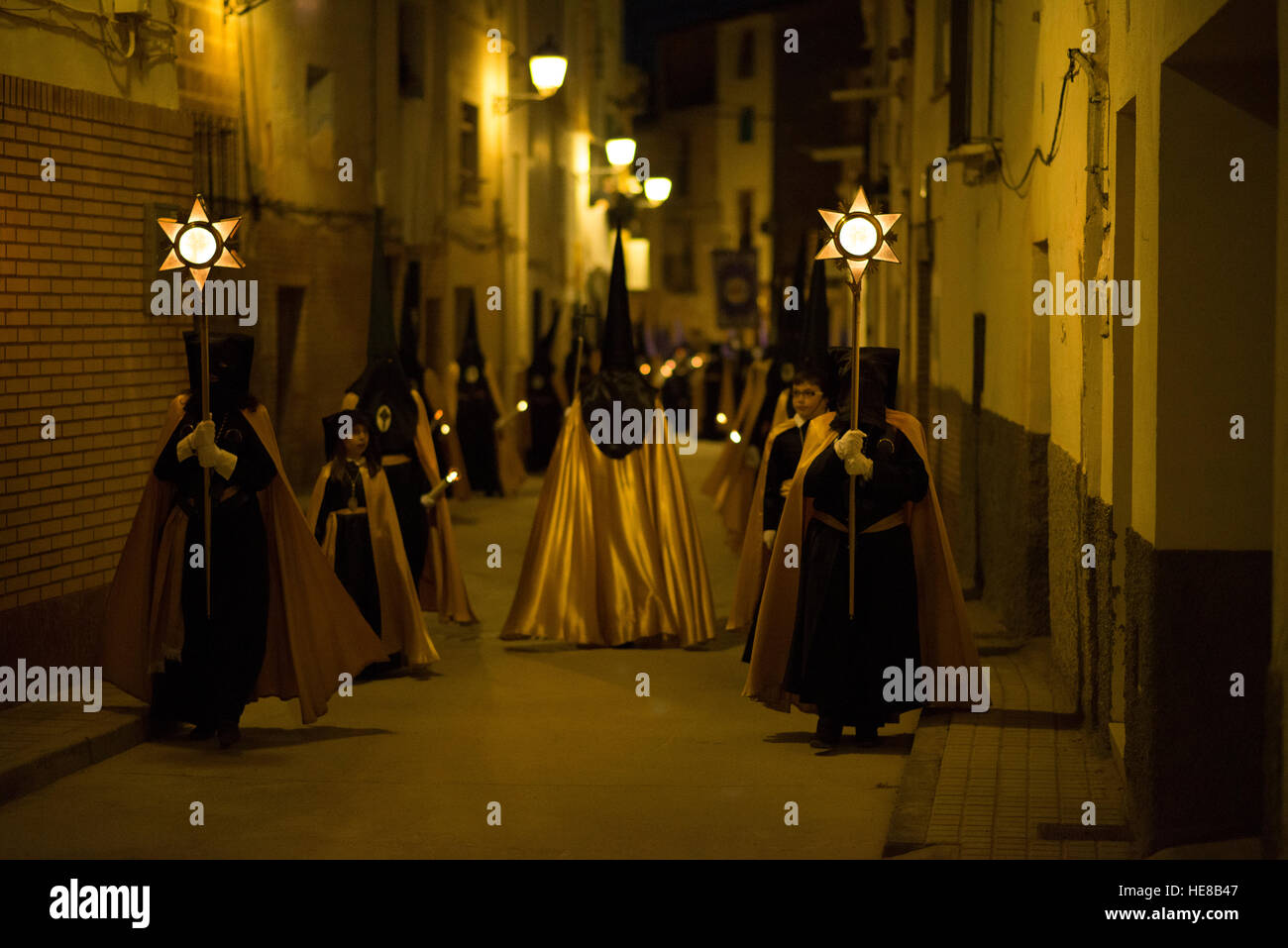 Holy week celebration in La Puebla de Hijar, Spain Stock Photo - Alamy