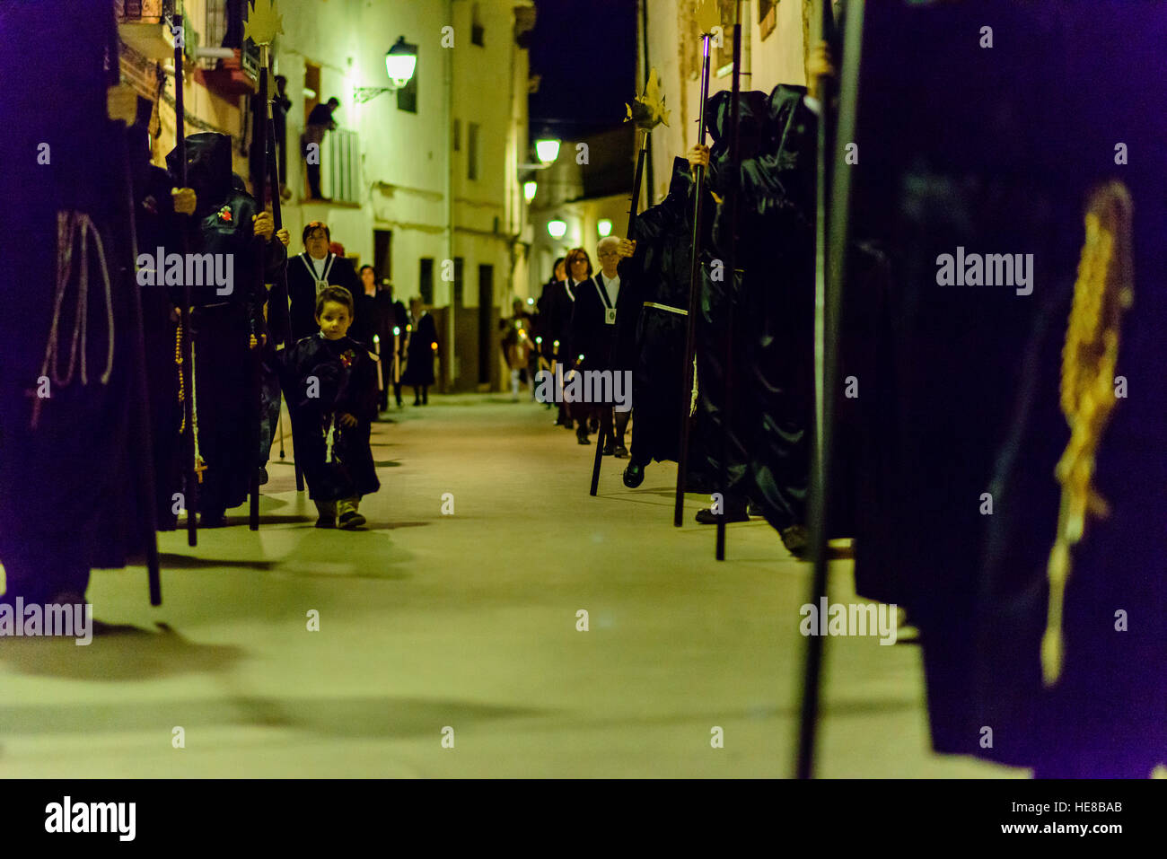 Holy week celebration in La Puebla de Hijar, Spain Stock Photo - Alamy