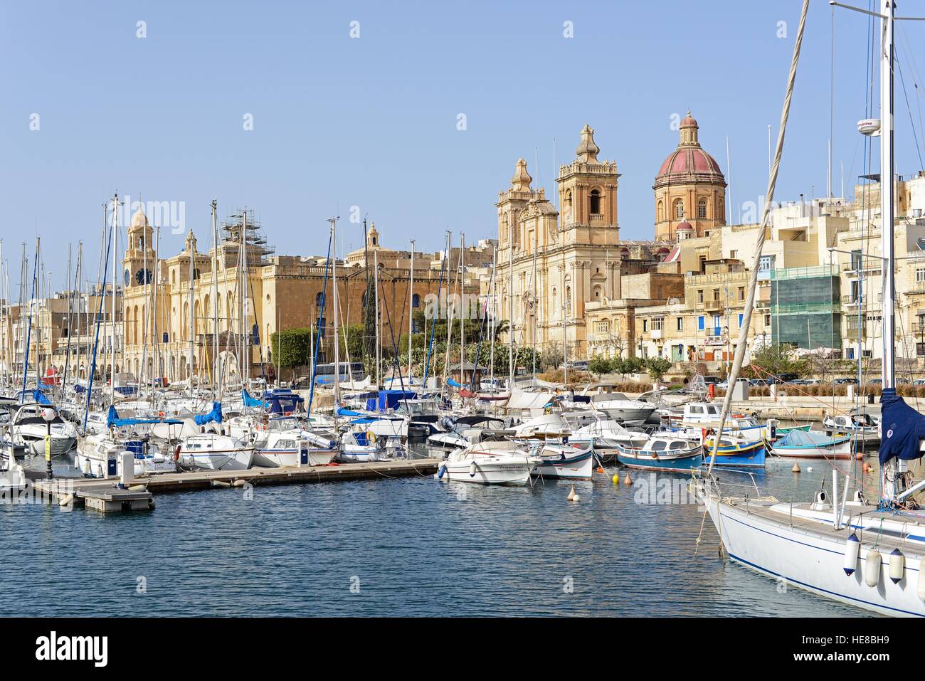 Yacht Marina - Valletta, Malta Stock Photo - Alamy