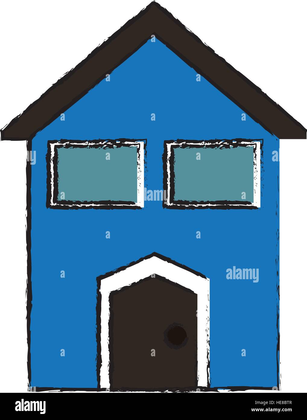 drawing blue house windows Stock Vector Image & Art - Alamy