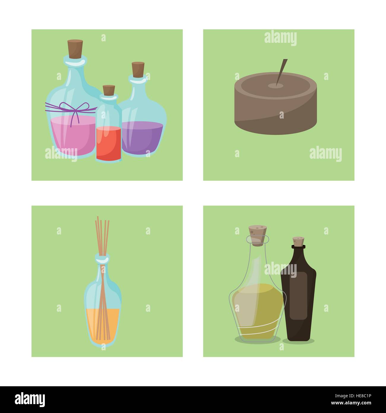 Natural spa treatment elements Stock Vector Images - Alamy