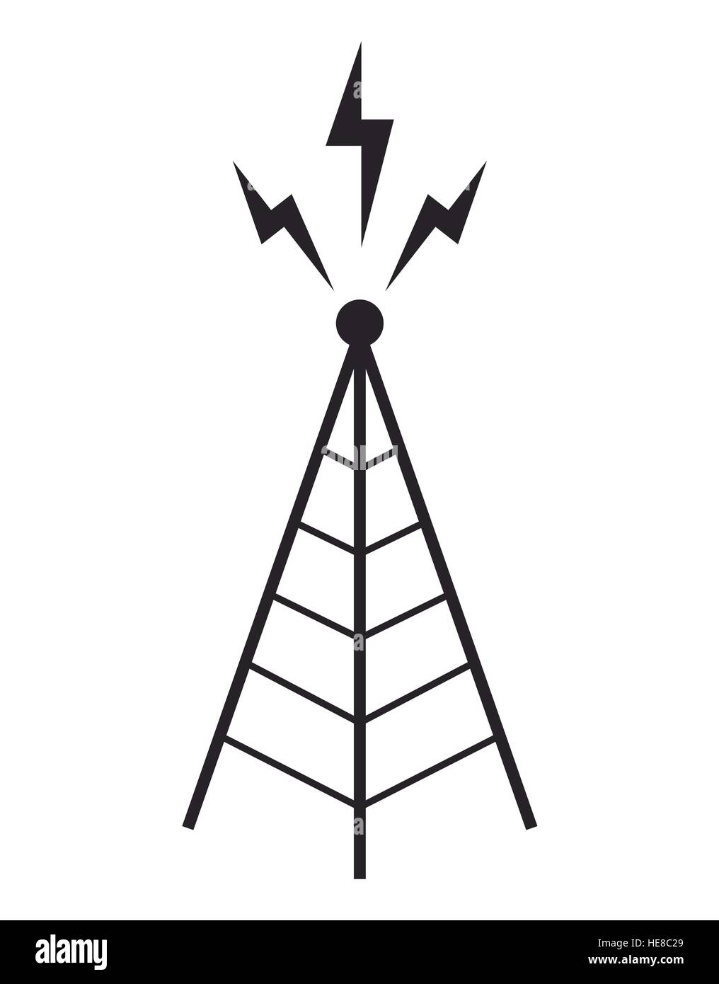 Radio mast illustration Stock Vector Images - Alamy