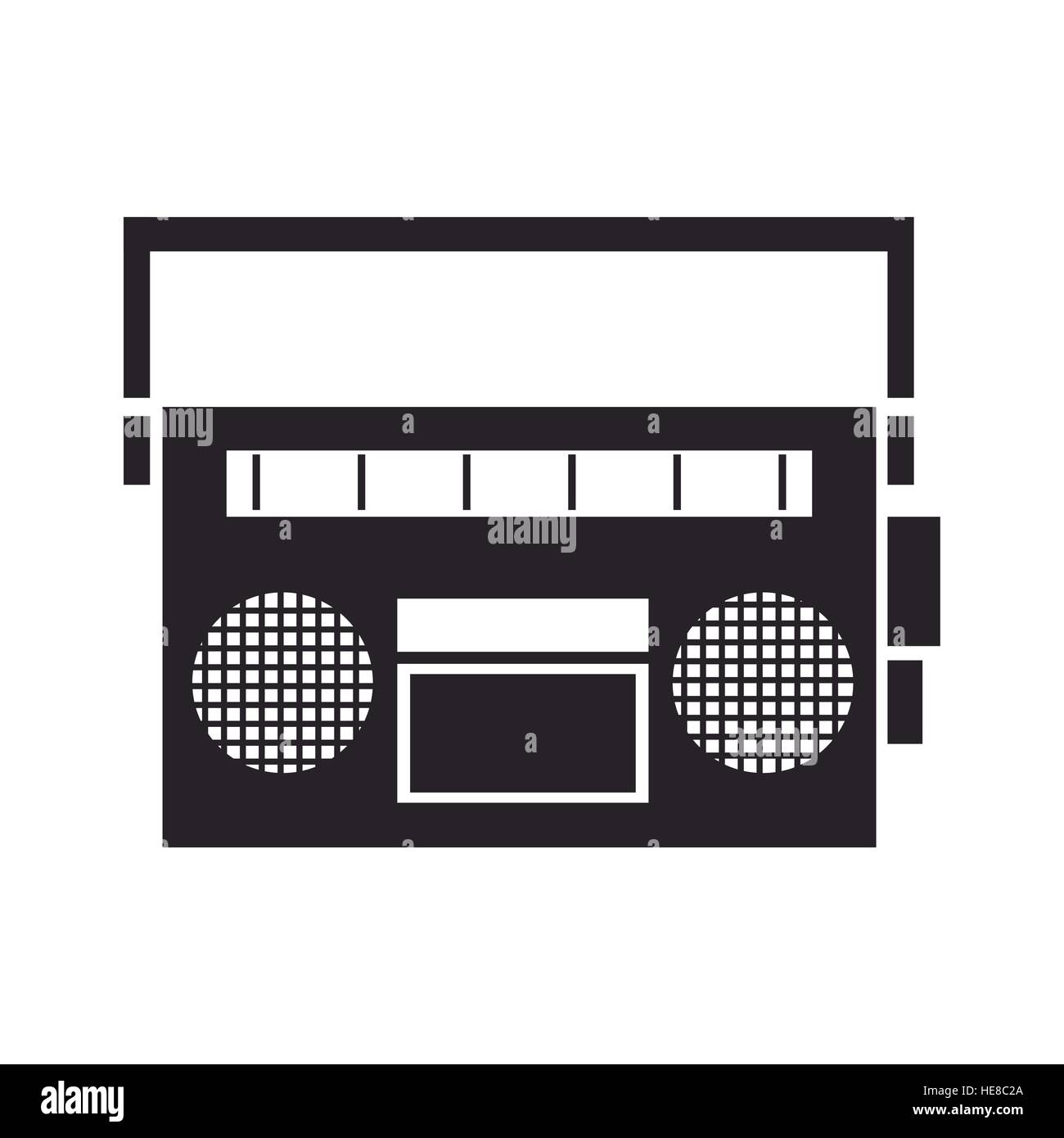 Vintage portable receiver Stock Vector Images - Alamy