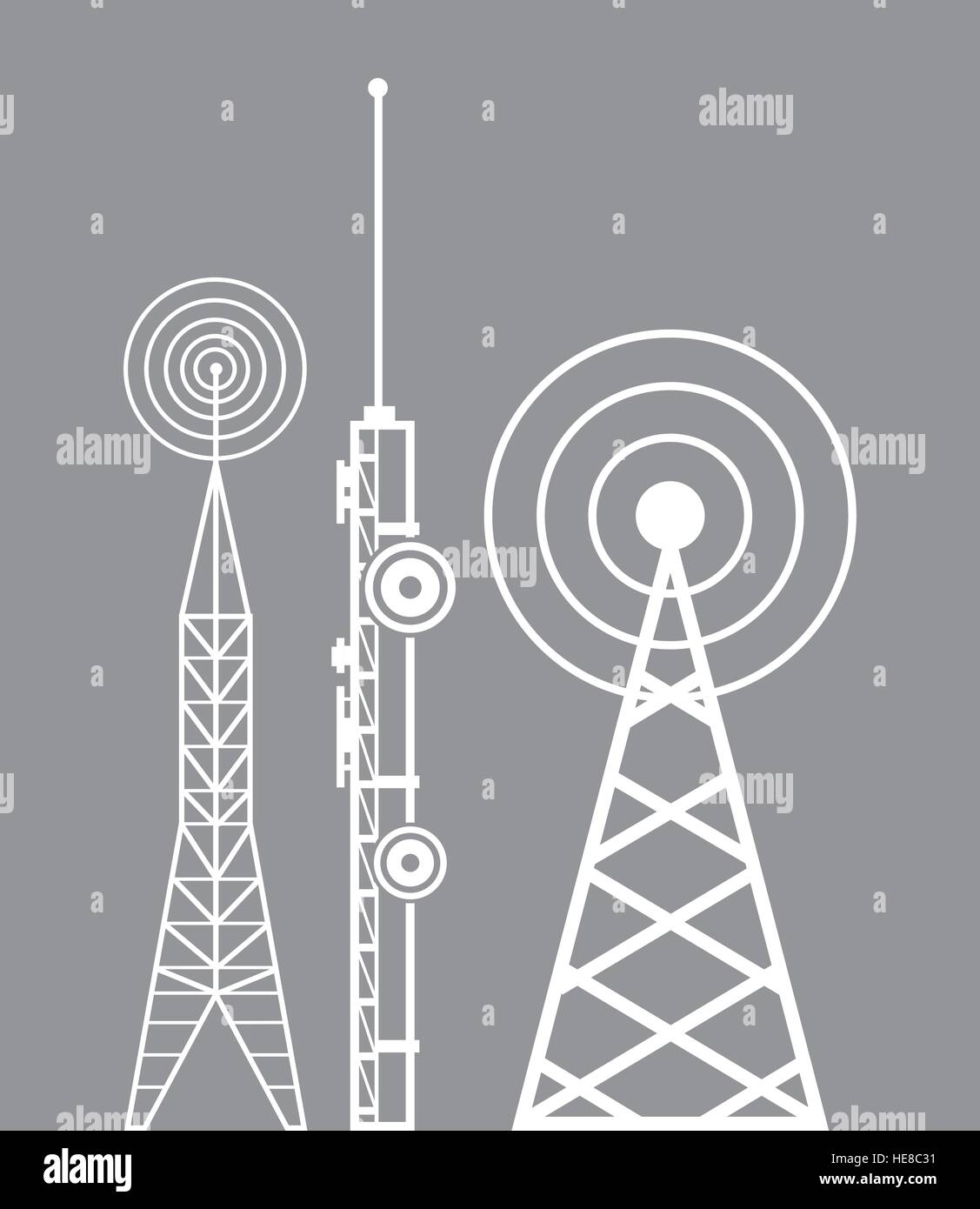 towers telecommunication television radio Stock Vector Image & Art - Alamy