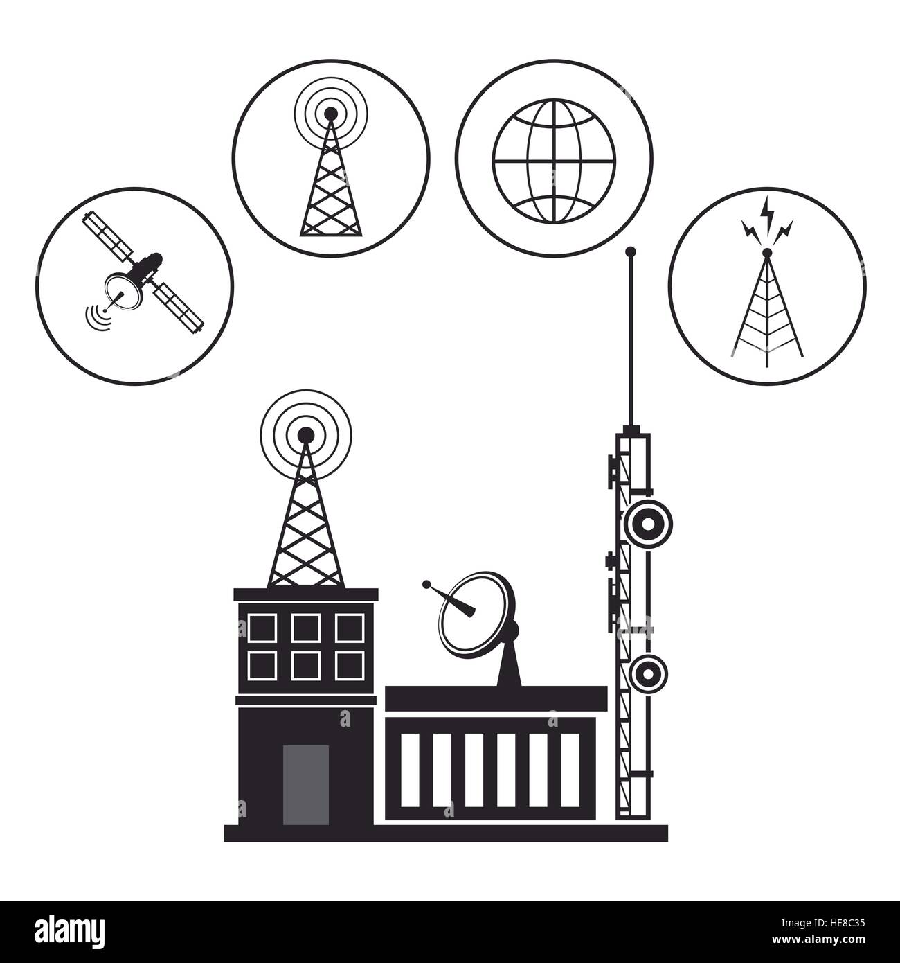 building broadcasting network service Stock Vector Image & Art - Alamy