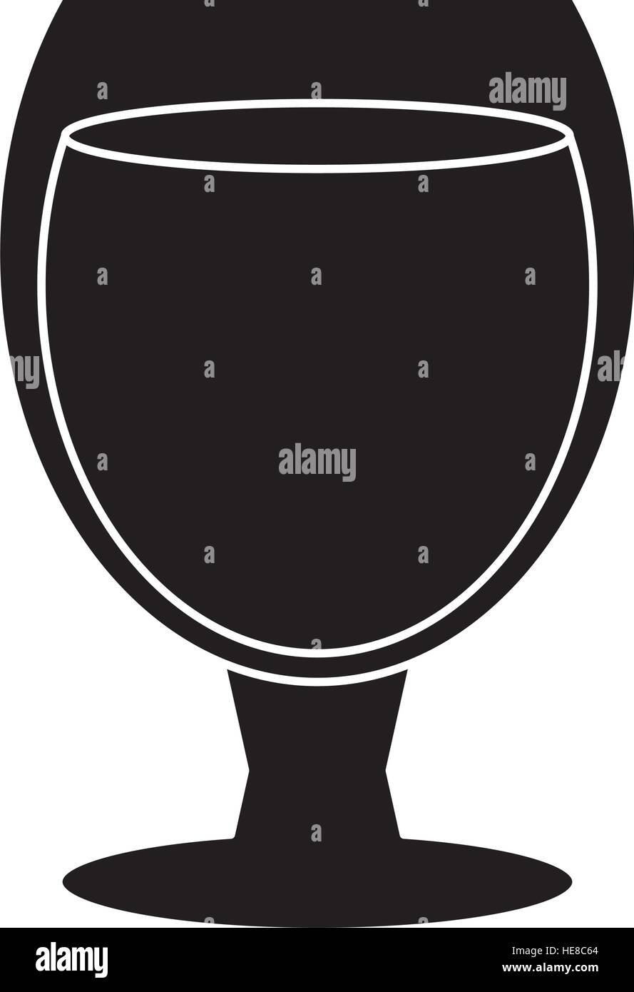 silhouette glass cocktail cup drink party Stock Vector Image & Art - Alamy