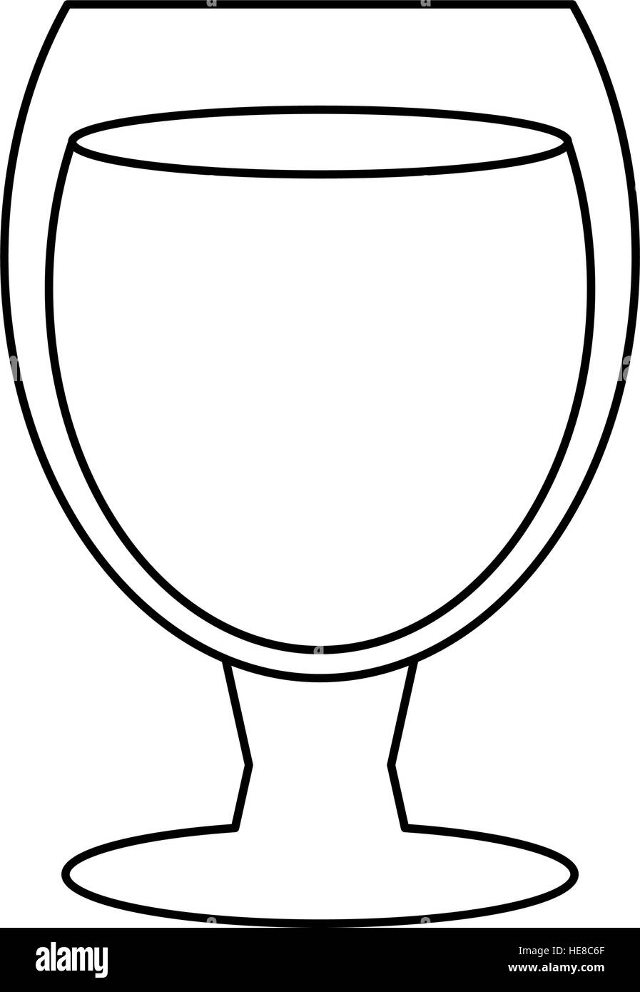 glass cocktail cup design style outline Stock Vector Image & Art - Alamy