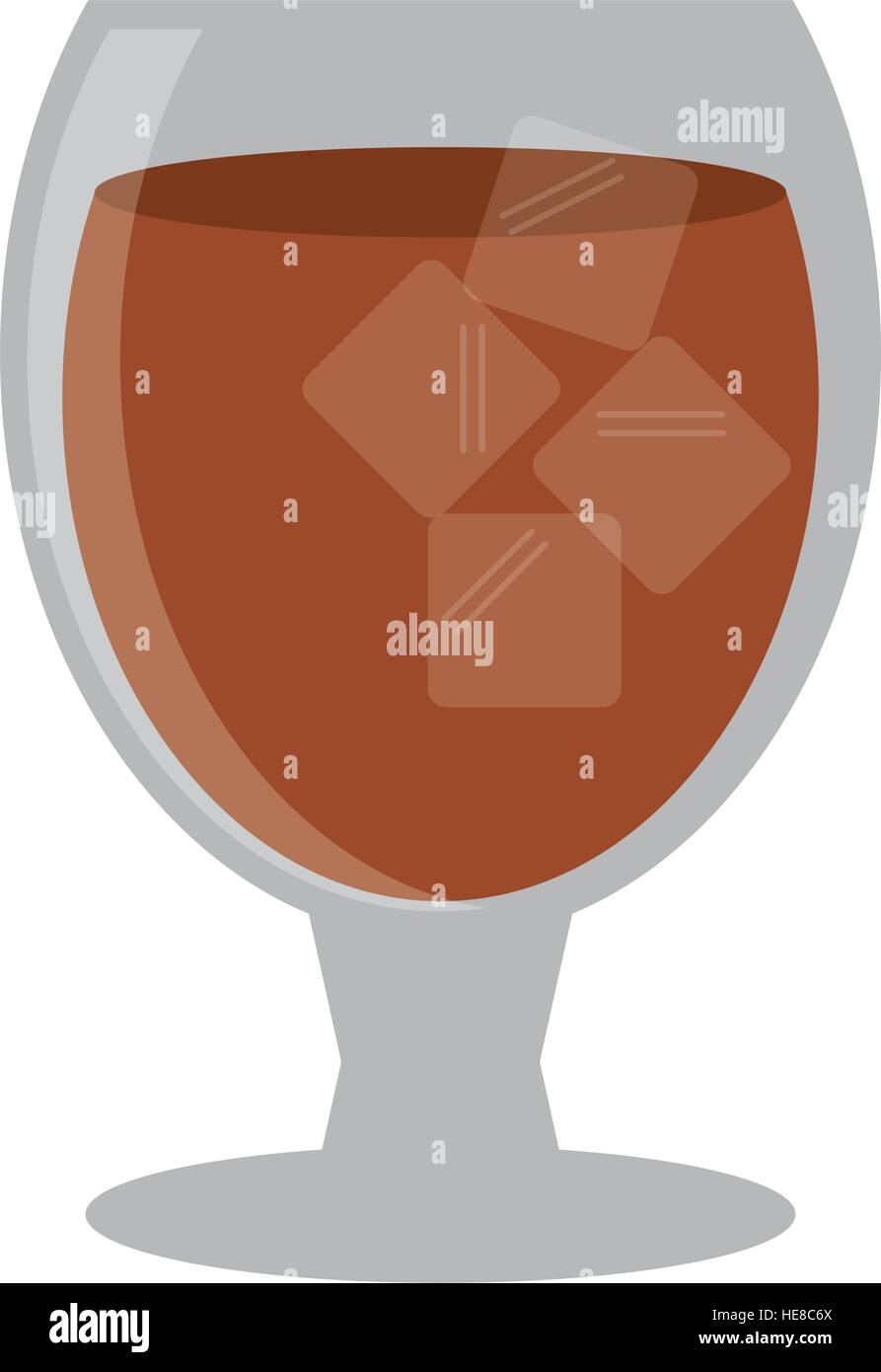 Glass orange juice ice cubes Stock Vector Images - Alamy