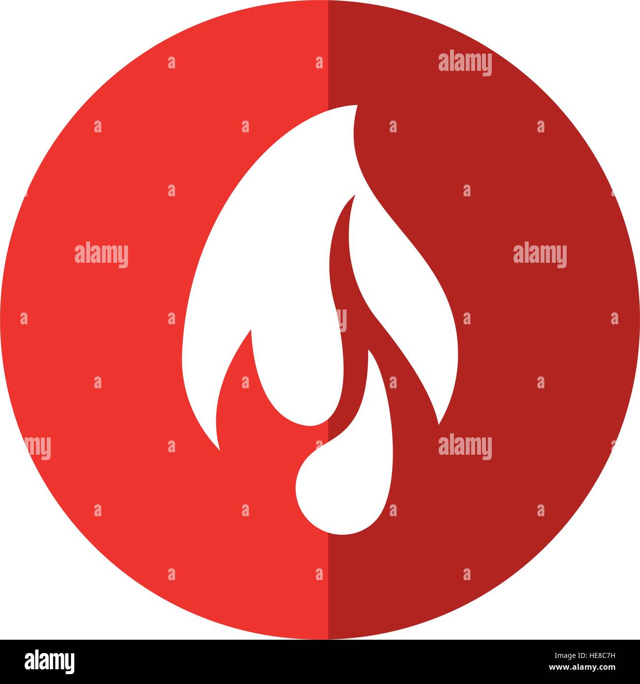 burning fire flame design graphic red circle Stock Vector Image & Art ...