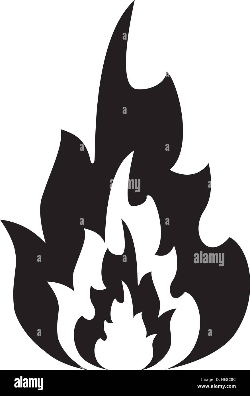 silhouette hot flame spurts fire design Stock Vector Image & Art - Alamy