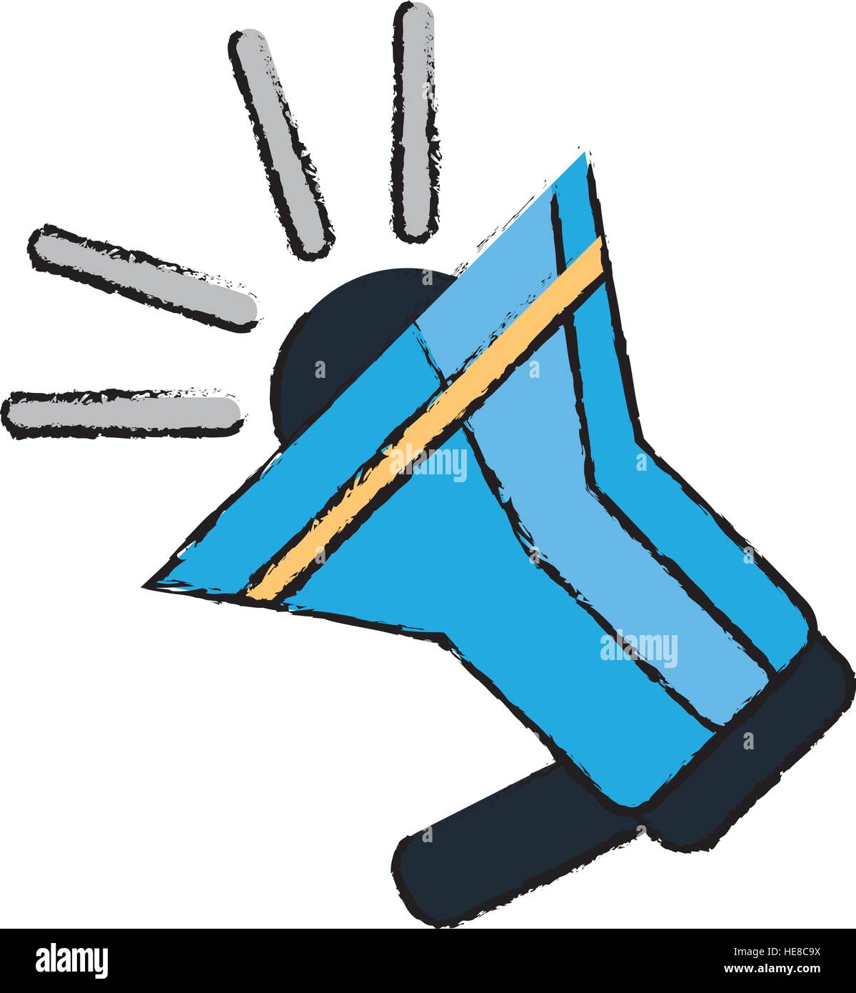 Blue Megaphone Clipart