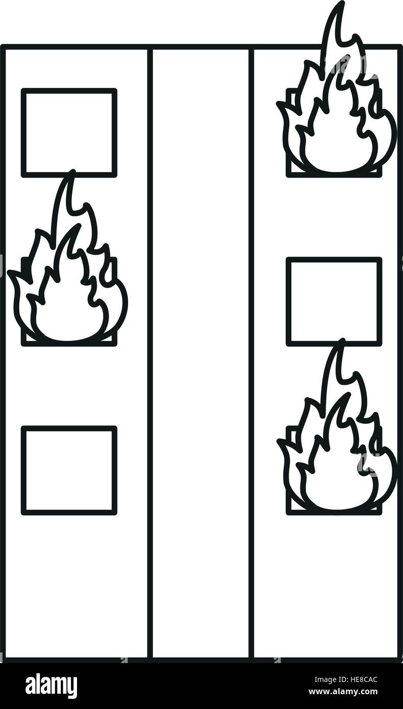 fire building residential emergency line Stock Vector Image & Art - Alamy