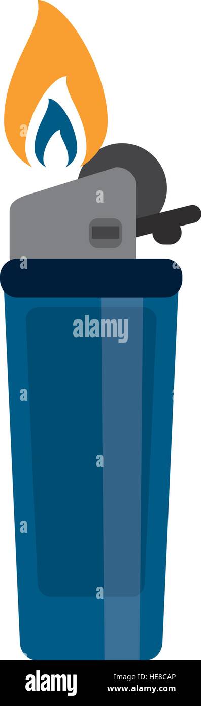 Blue lighter icon Stock Vector Images - Alamy