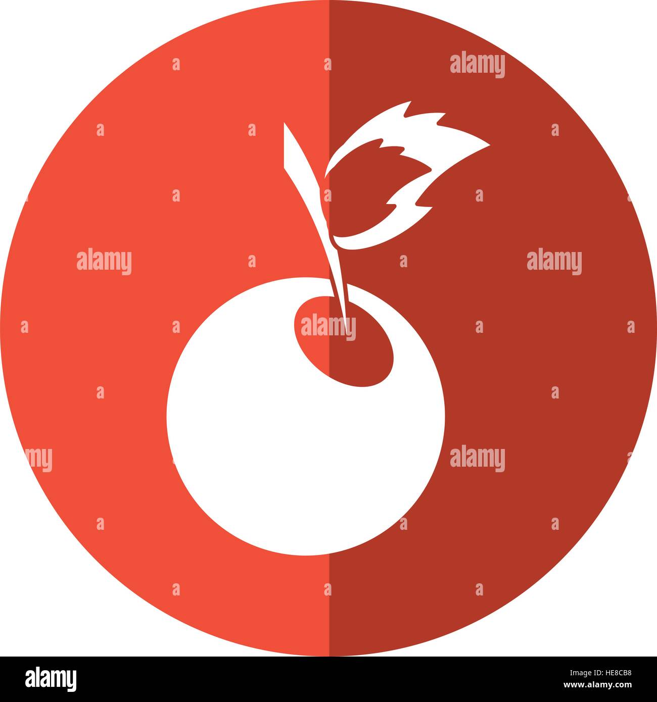 sweet cherry fruit red circle shadow Stock Vector Image & Art - Alamy