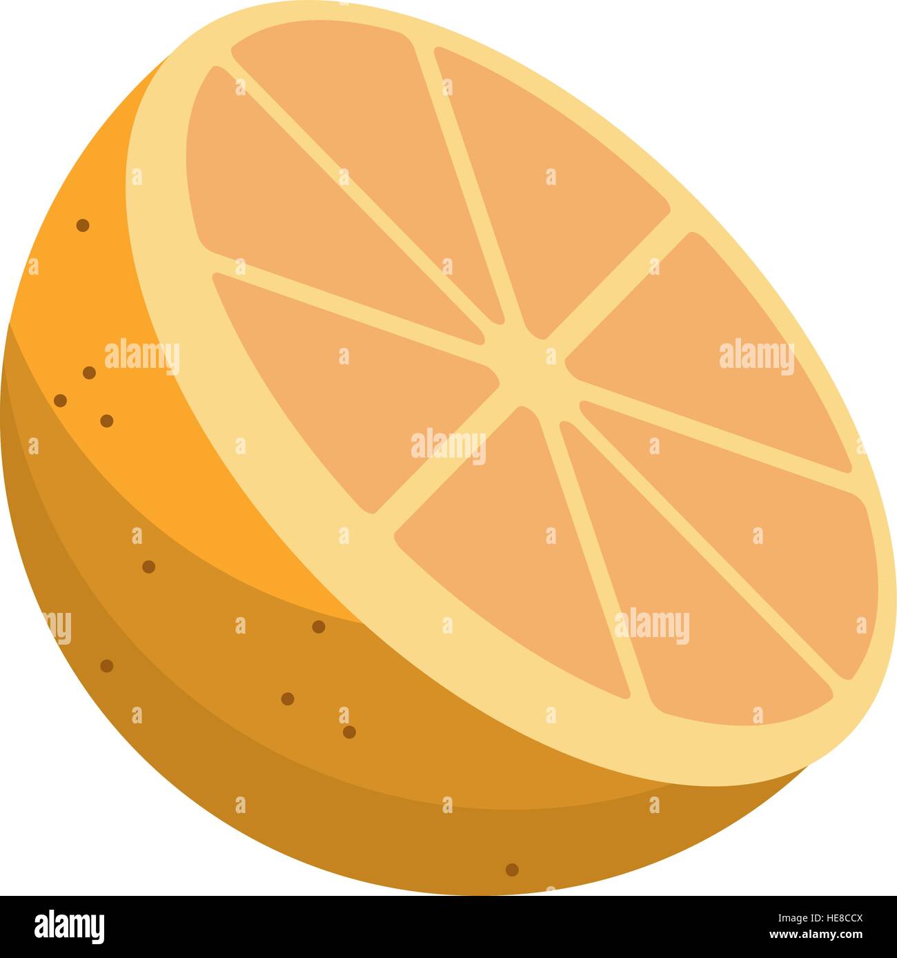 cartoon sliced orange fruit icon Stock Vector Image & Art - Alamy