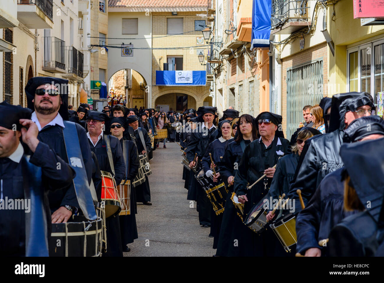 Holy week celebration in La Puebla de Hijar, Spain Stock Photo - Alamy