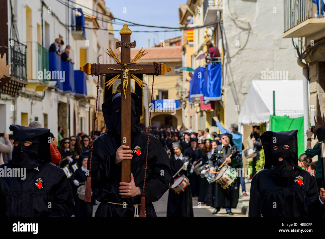 Holy week celebration in La Puebla de Hijar, Spain Stock Photo - Alamy
