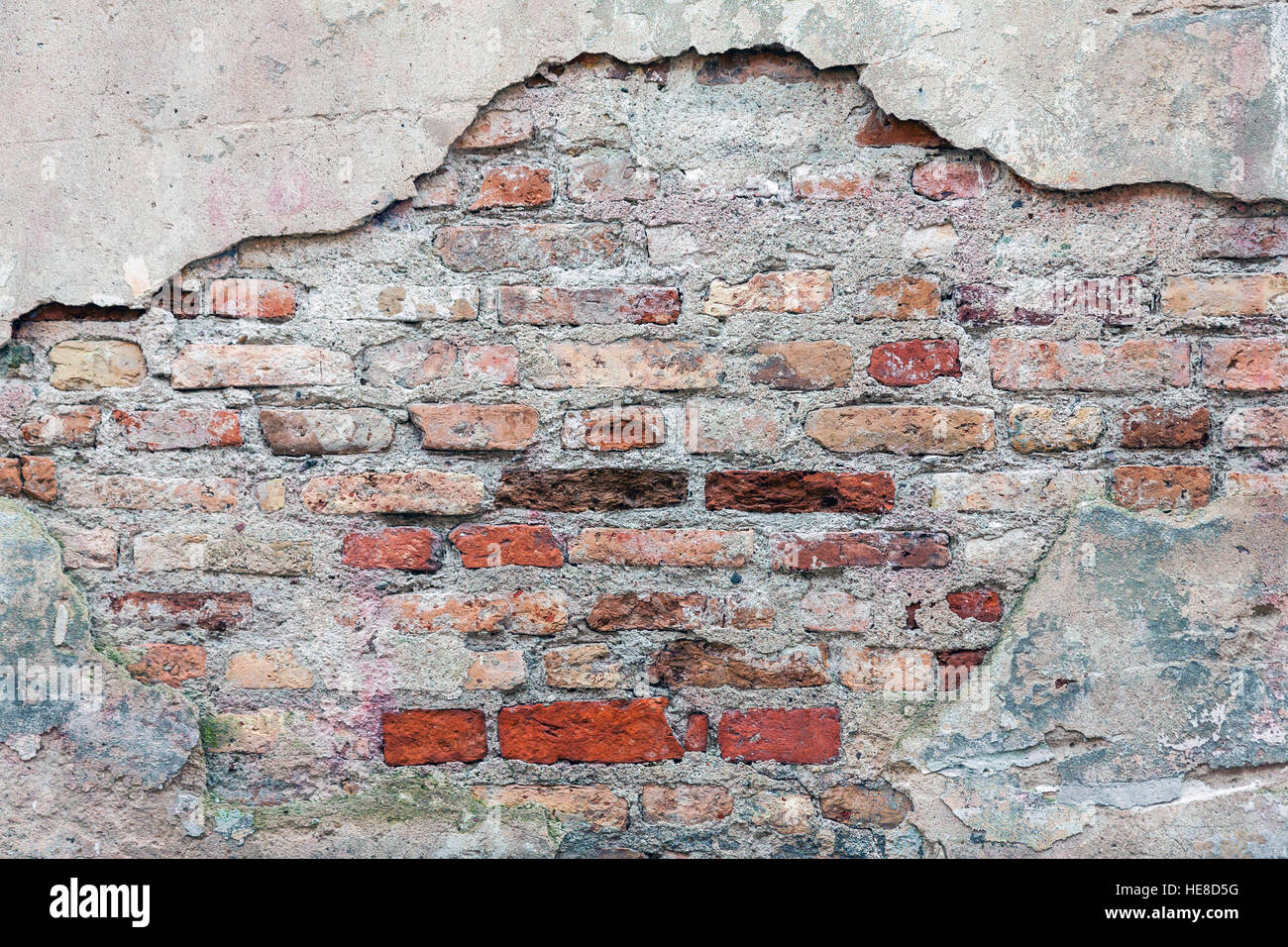 Dirty abandoned old brick wall background Stock Photo - Alamy