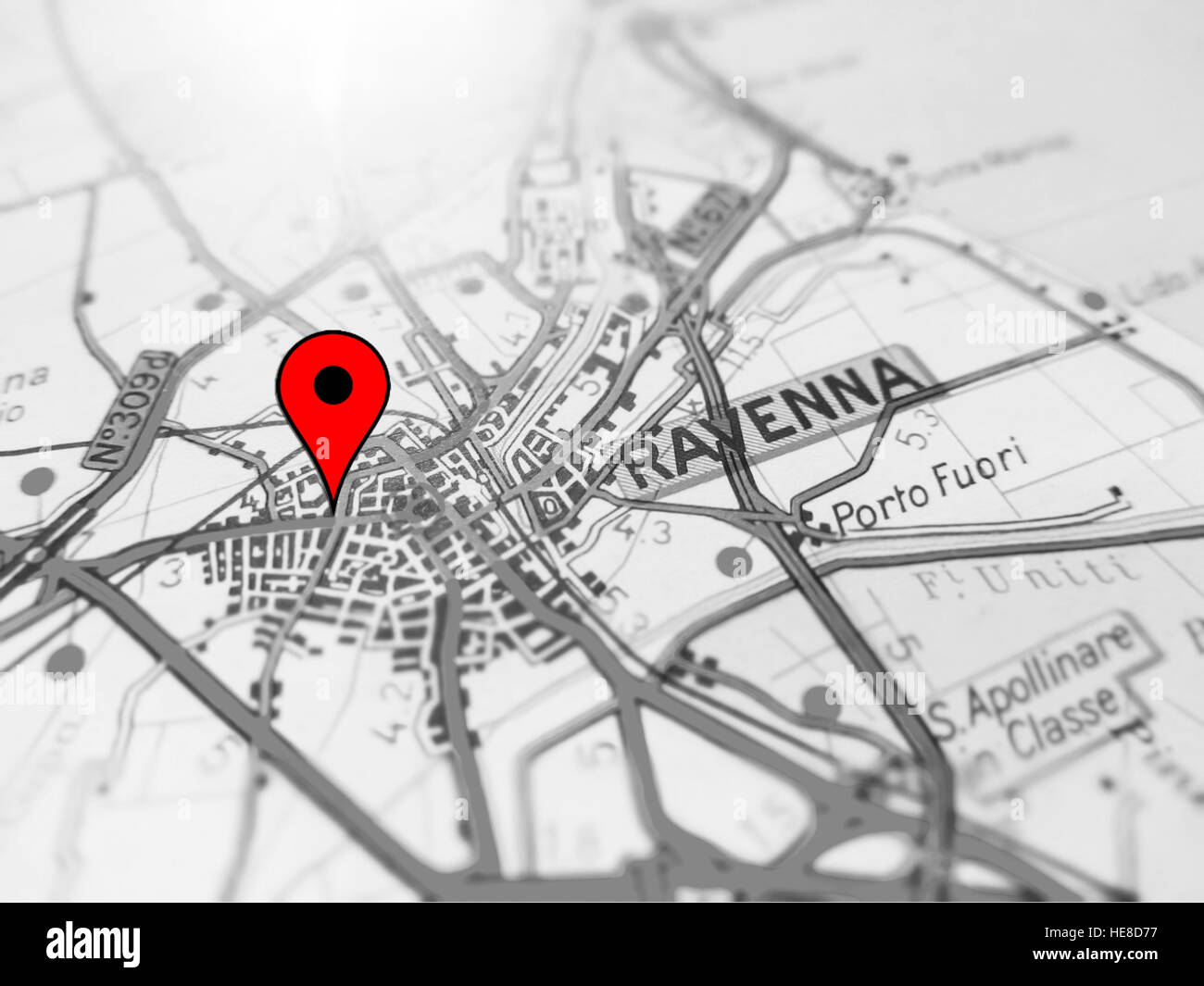 Ravenna map hi-res stock photography and images - Alamy