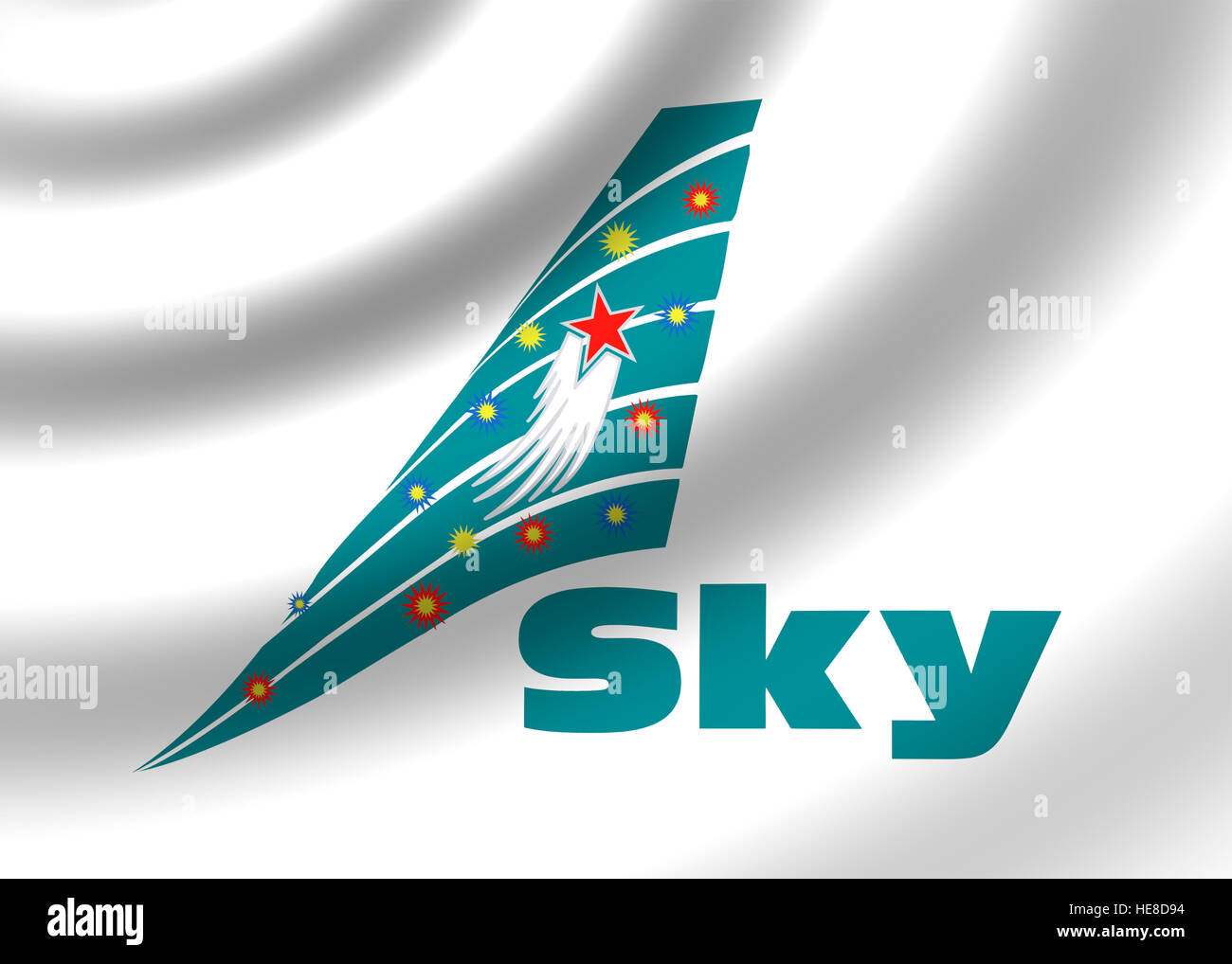 Sky Airlines Air logo icon flag Stock Photo - Alamy