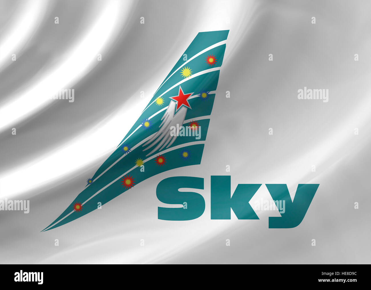 Sky Airlines Air logo icon flag Stock Photo - Alamy