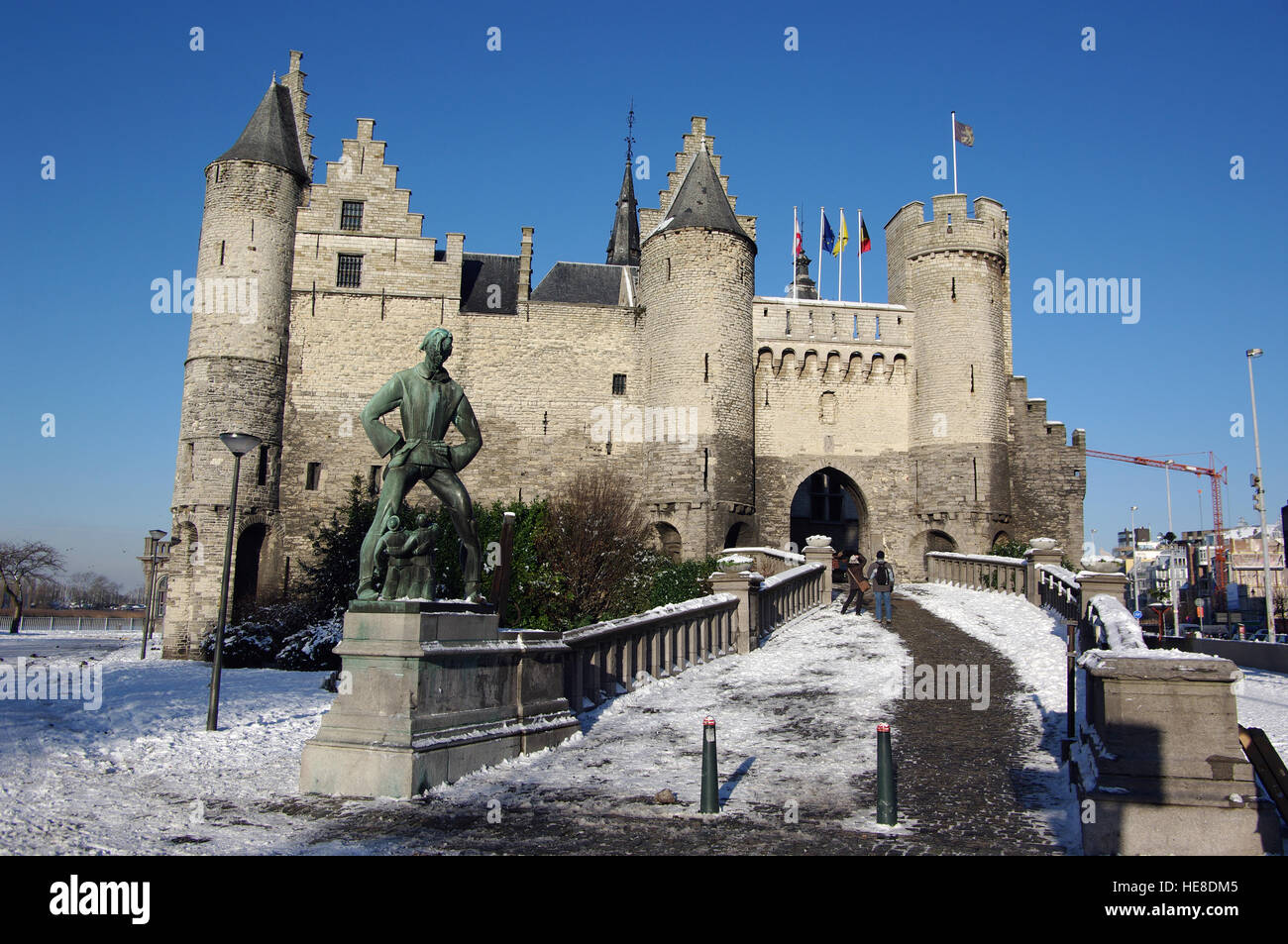 Antwerp, Belgium. The Het Steen castle Stock Photo - Alamy