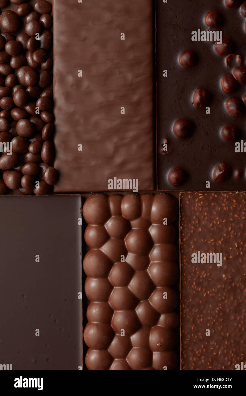 texture of various chocolate with nuts . Food background Stock Photo ...