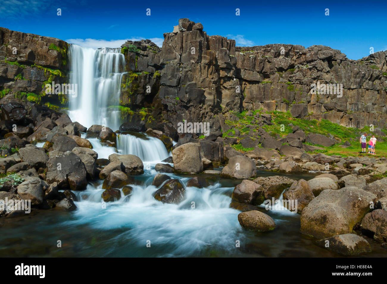 Thingvellir national park waterfall hi-res stock photography and images - Alamy