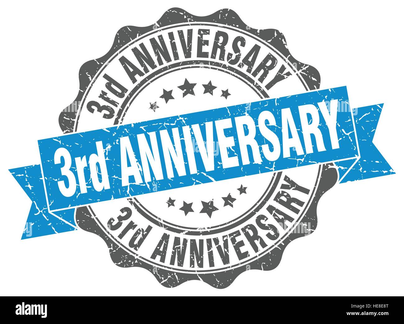 3rd anniversary stamp. sign. seal Stock Vector Image & Art - Alamy