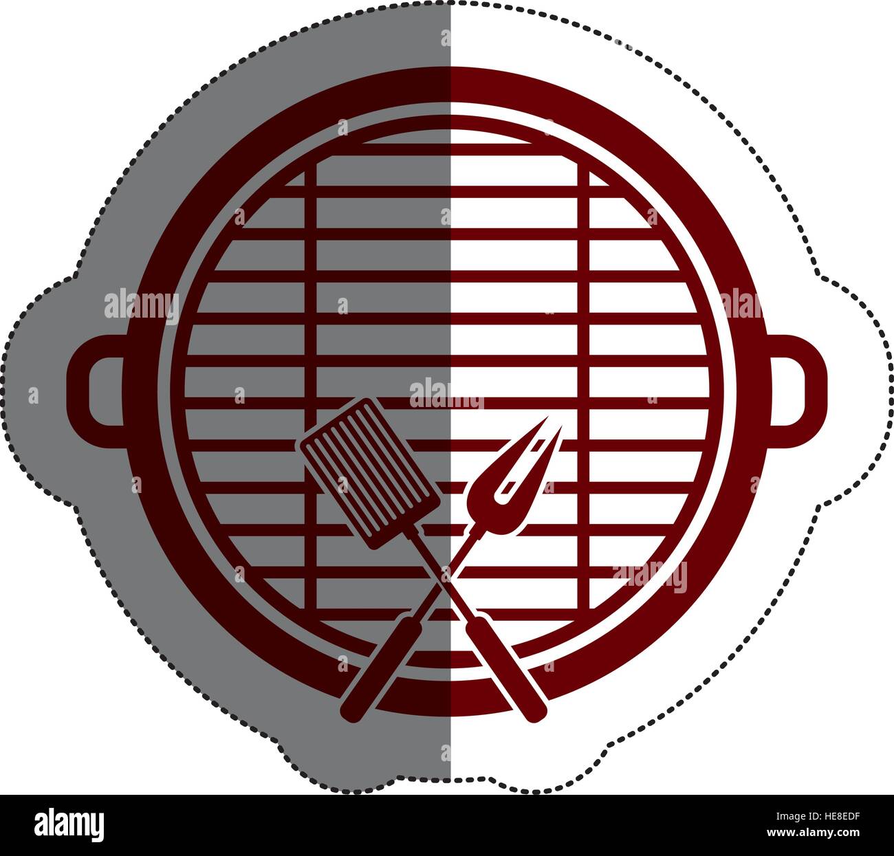 Grill and tools icon. Bbq menu steak house food and meal theme ...