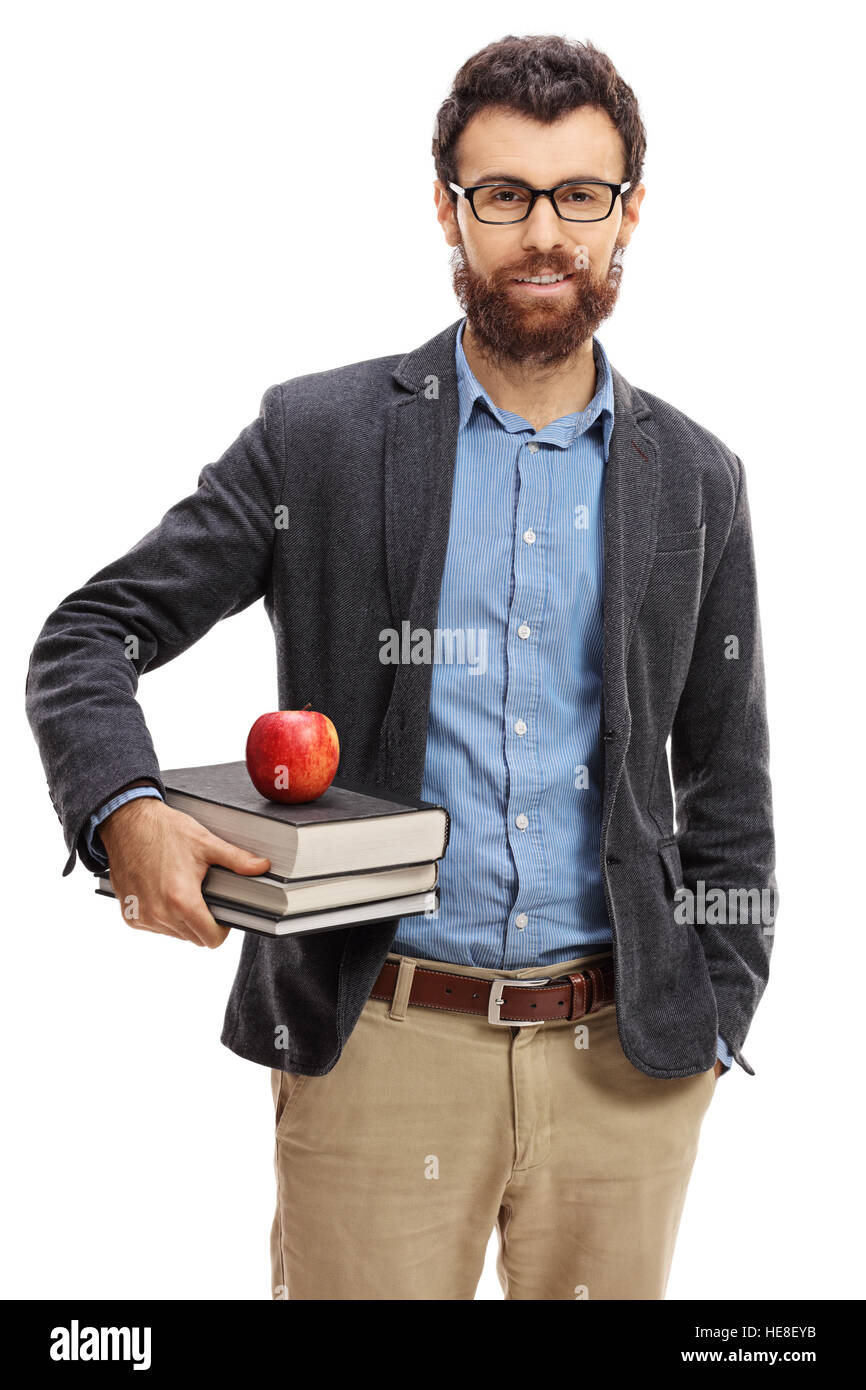 Portrait of a male teacher isolated on white background Stock Photo - Alamy