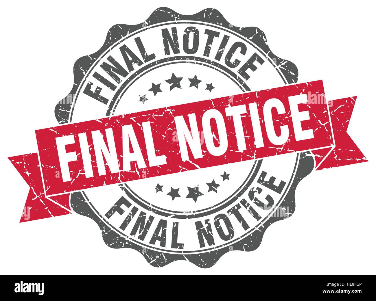 final notice stamp. sign. seal Stock Vector Image & Art - Alamy