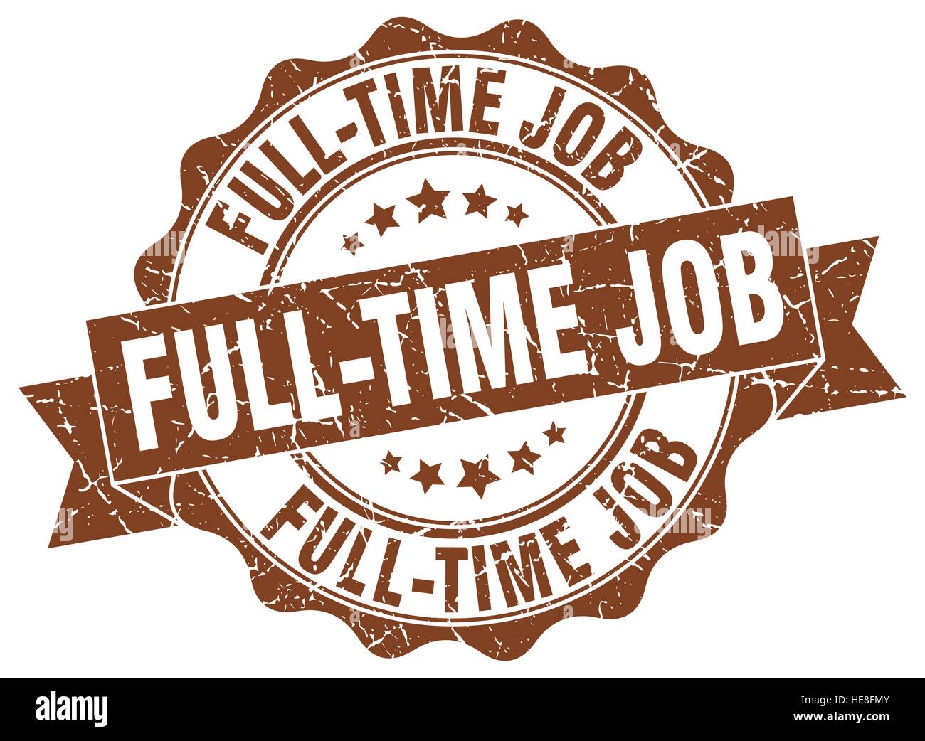 Full time job seal Stock Vector Images - Alamy