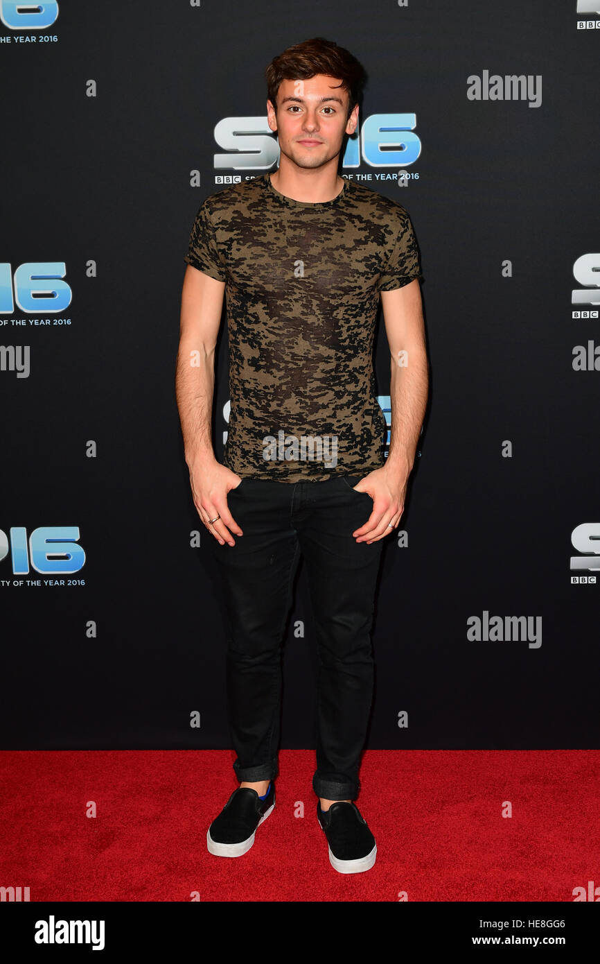 Tom Daley during the red carpet arrivals for BBC Sports Personality of ...