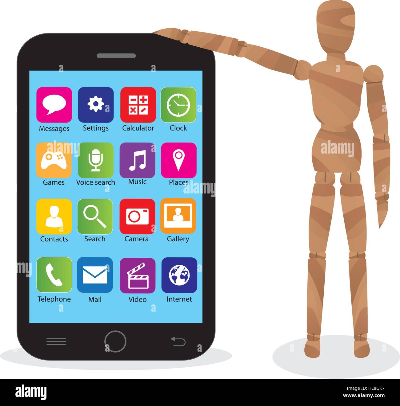 Art doll mannequin Stock Vector Images - Alamy