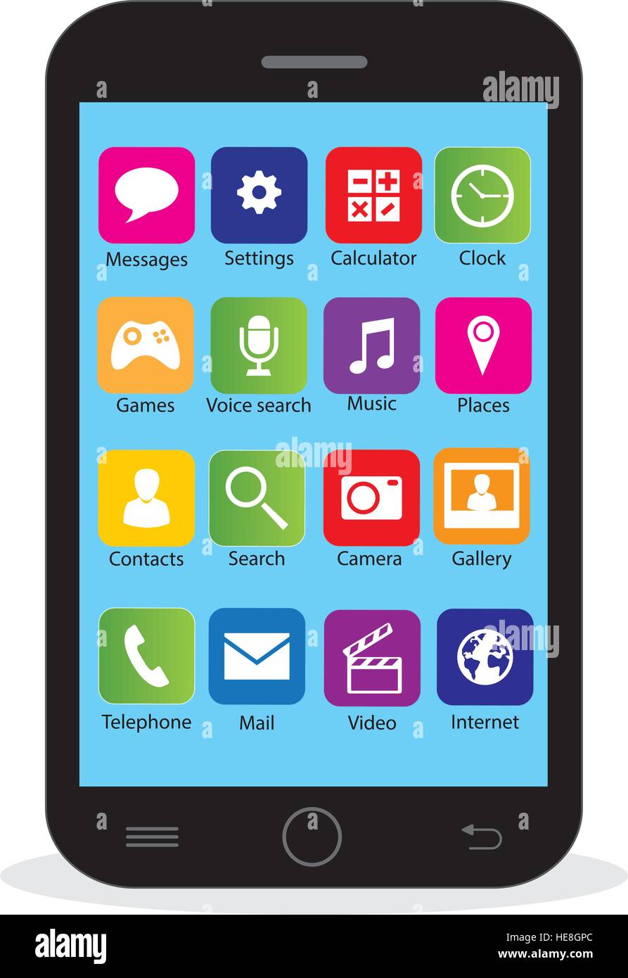 Movil black Stock Vector Images - Alamy