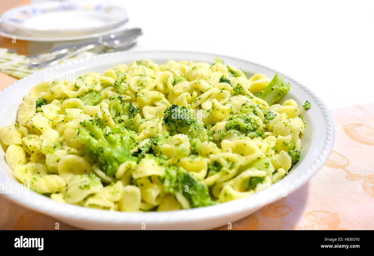 Orecchiette Cime di Rapa traditional pasta recipe from Apulia region ...