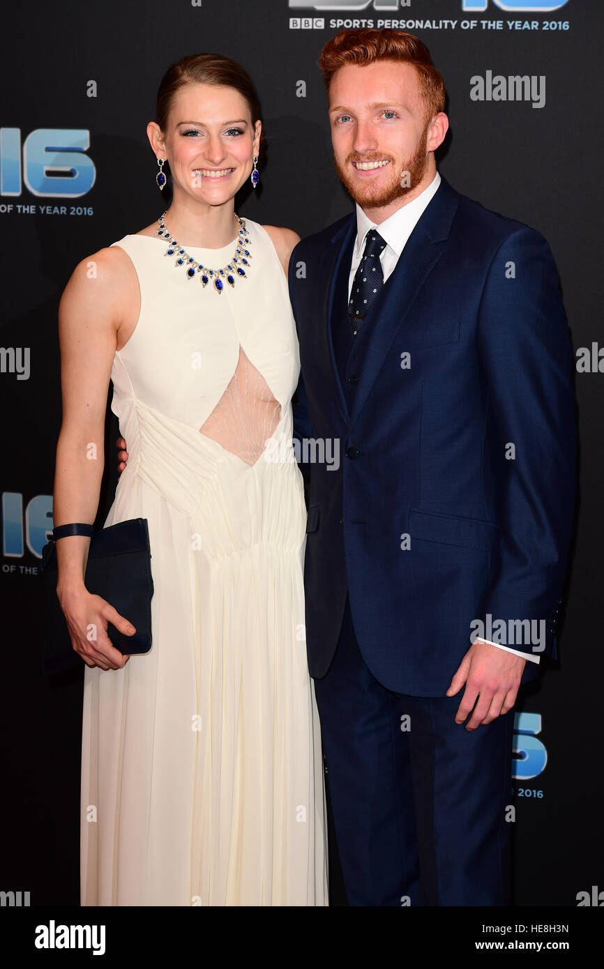 Bryony Page during the red carpet arrivals for BBC Sports Personality ...