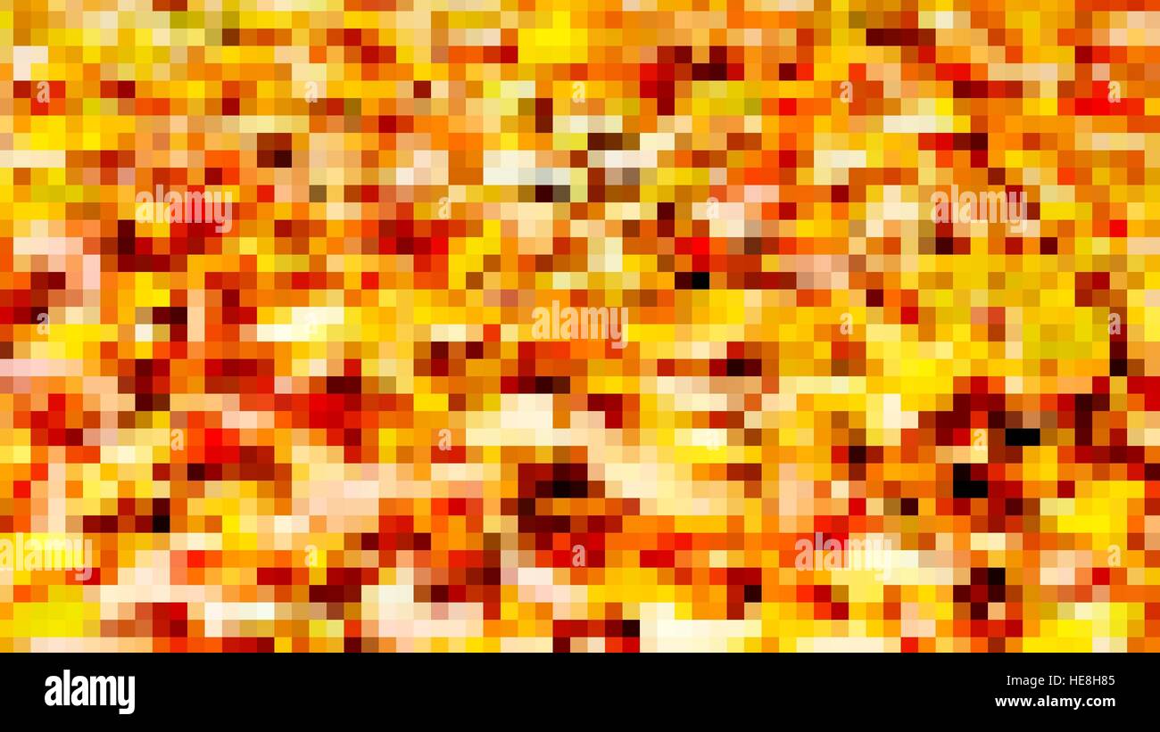 Abstract orange and yellow squares pixelated background Stock Photo - Alamy