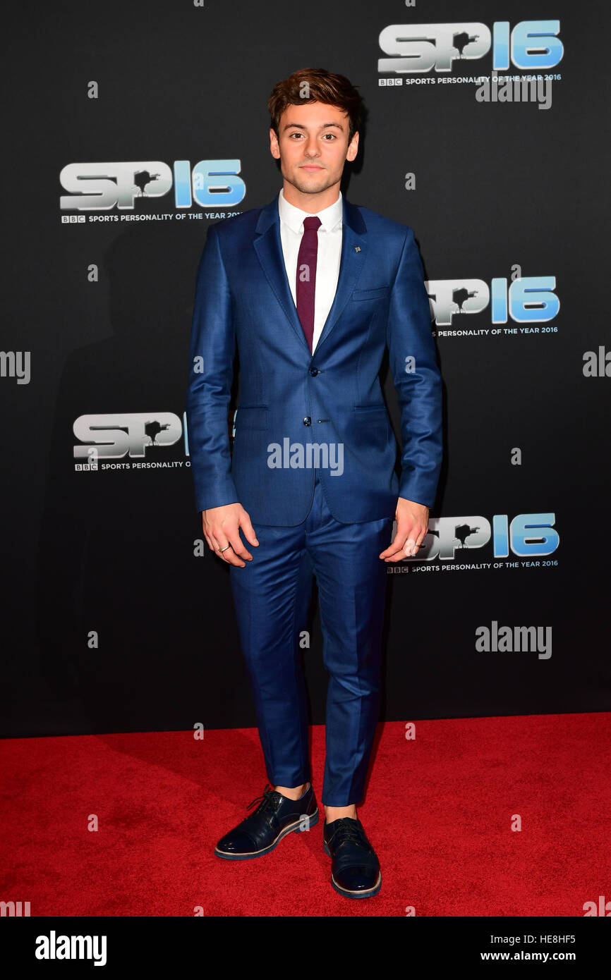 Tom Daley during the red carpet arrivals for BBC sports Personality of ...