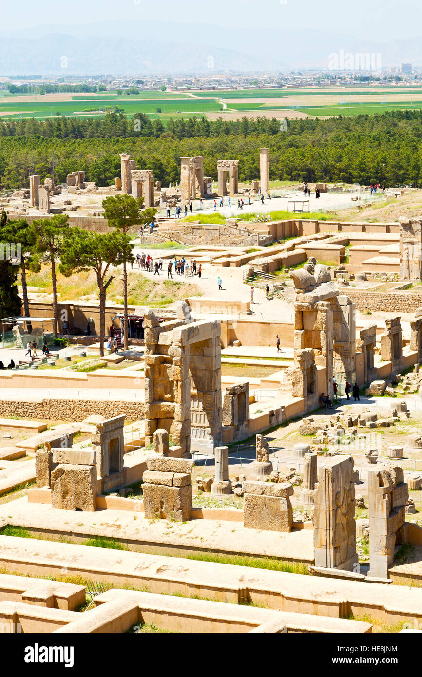 blur in iran persepolis the old ruins historical destination monuments ...