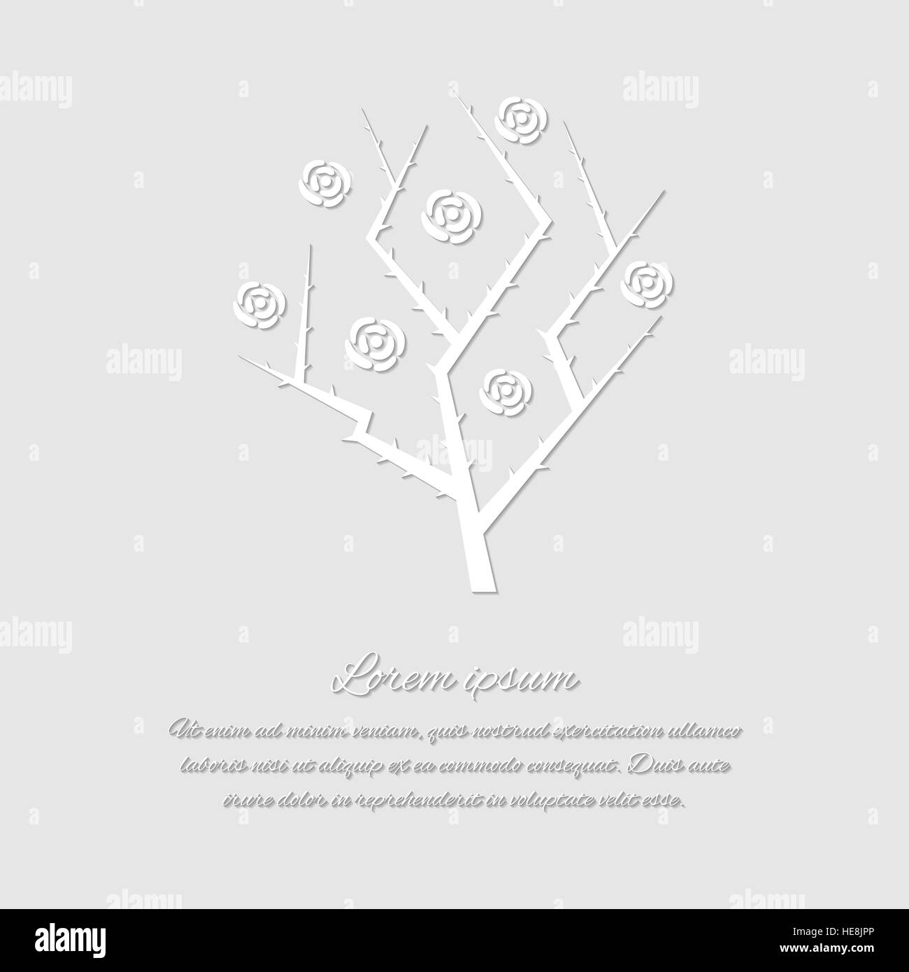 Rose bush stem Stock Vector Images - Alamy