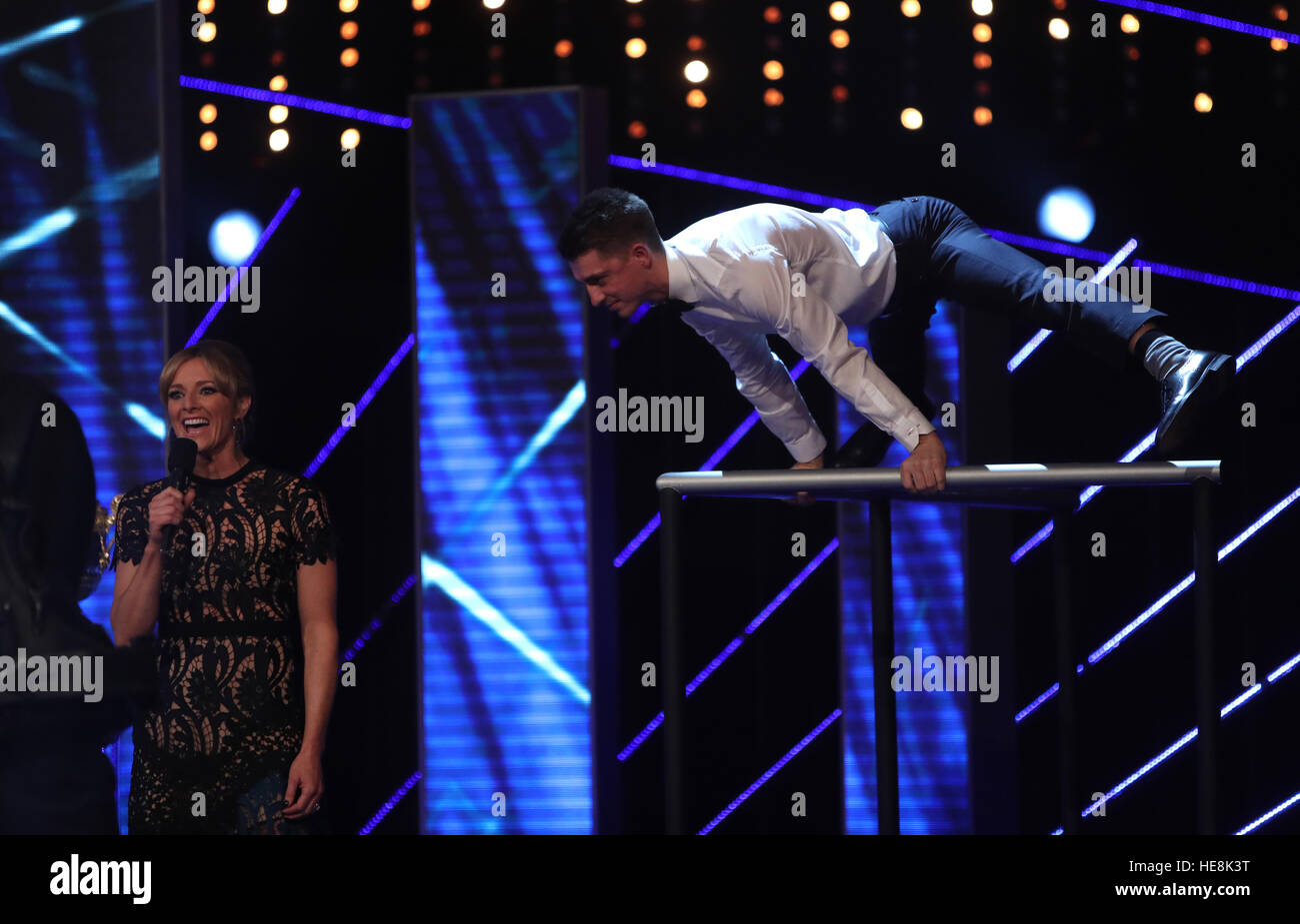 Gabby Logan and Max Whitlock during the BBC Sports Personality of the ...