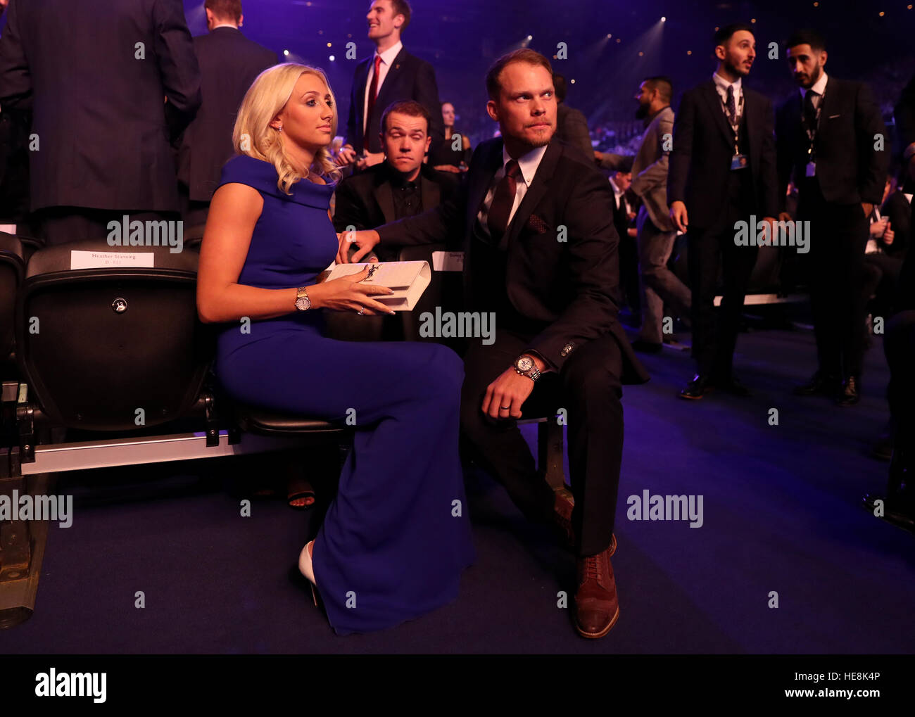 Danny Willet with partner Nicole Willett during the BBC Sports ...